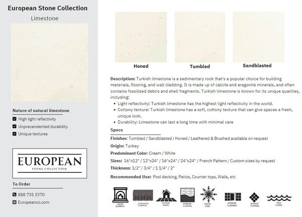European Stone Collection - Limestone
